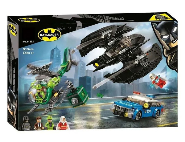 Конструктор "Batman: Бэткрыло Бэтмена и ограбление Загадочника" 513 ...