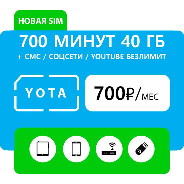 SIM-карта yota близкие люди (Вся Россия) - купить с доставкой по выгодным ценам в интернет ...