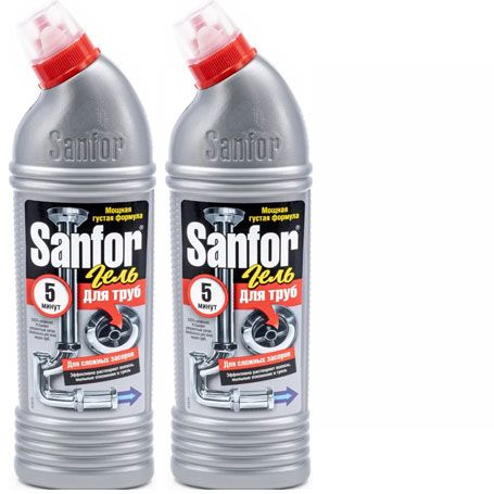Средство для прочистки канализационных труб 750г, SANFOR (Санфор), (2 штуки) - купить с ...