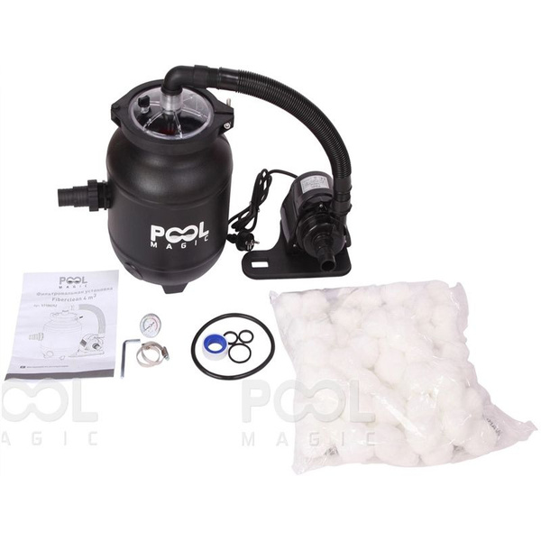 Фильтровальная установка Poolmagic EZ Clean 200, с наполнителем Aqualoon, производительность 3 ...