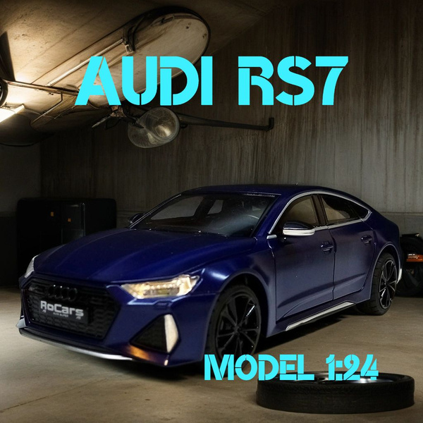 Машинка Audi RS7. Металлическая модель автомобиля Ауди РС7 синий 20см. Инерционная игрушка ...
