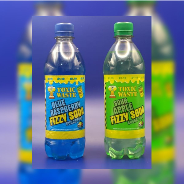 Газированный напиток Toxic Waste Fizzy Soda Blue Raspberry/Sour Apple ...