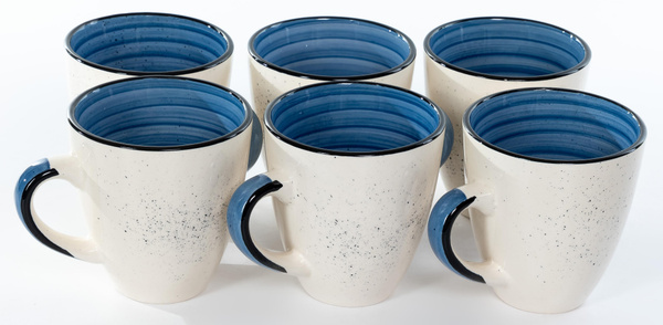 Набор кружек Lux Farfor "крапинка и полосы", 400 мл - купить по доступным ценам в интернет ...