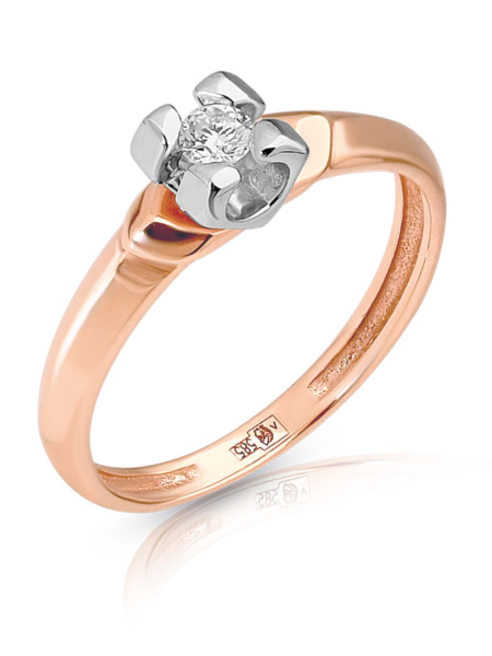 AURORA JEWELRY Кольцо Золото розовое 585 пробы - купить с доставкой по ...