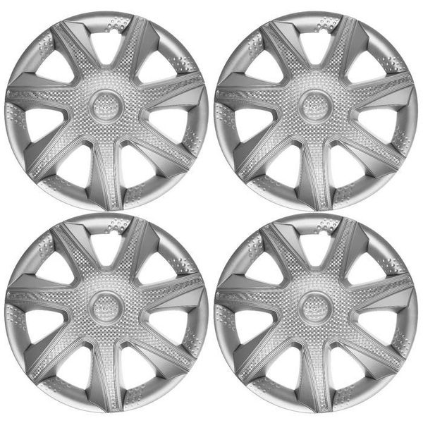 Колесные колпаки TORSO "Джой", серебристый карбон, R16, 4 шт - купить ...