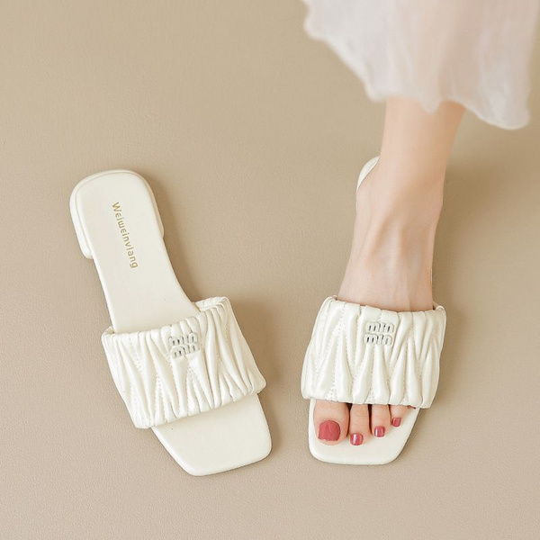 Сандалии Женский Miu Miu размер 36 Искусственные материалы Бантики Лето Без застёжки купить C