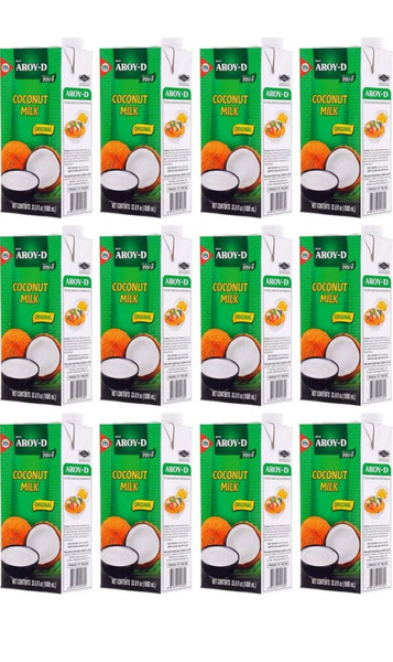 Молоко кокосовое Aroy-D 70% жирность 17-19%, 1 л х 8 шт - купить с ...