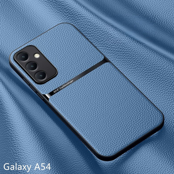 Текстура Кожа чехол для Samsung Galaxy A54 5G Магнитное притяжение ...