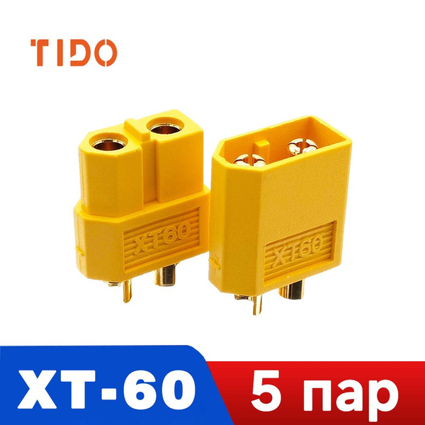 Разъем Хt 60 10 шт.Комплект из пары двух-контактных разъемов Xt 60 ...