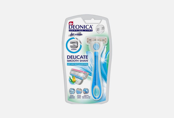 Бритва безопасная со сменной касетой 3 лезвия / DEONICA, FOR WOMEN ...