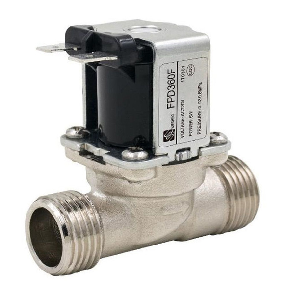 Клапан электромагнитный FPD360F DC12V (металл) соленоид для воды 12В G1 ...