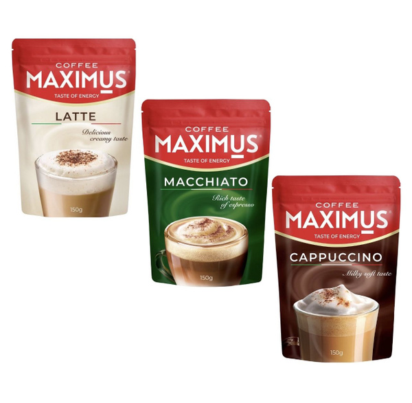 140 Кофейный напиток ТМ Maximus растворимый набор 3штуки 450 гр ...