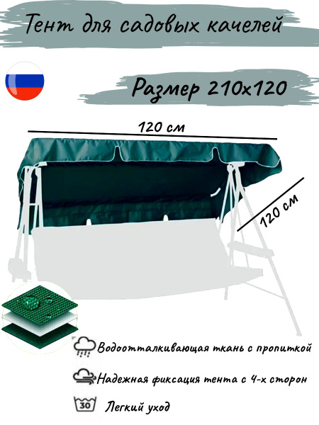 Тент для садовых качелей 120x15 см купить по доступной цене с доставкой ...