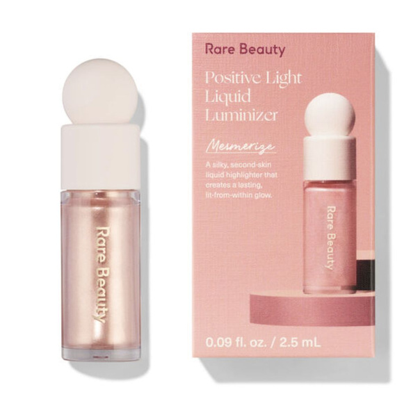 Rare Beauty Мини шелковистый жидкий хайлайтер Mini Positive Light ...