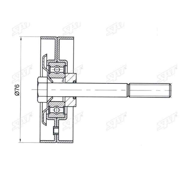 IPSAIP_ST-03D145276D Ролик приводного ремня обводной SKODA FABIA ...