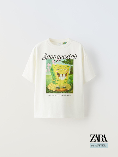 Футболка Zara, размер 152, цвет белый, 100% хлопок - купить по выгодной ...