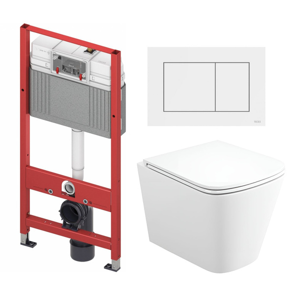 Вопросы и ответы о Комплект 3 в 1 инсталляция Tece Base + Унитаз подвесной Enio Binario + кнопка ...