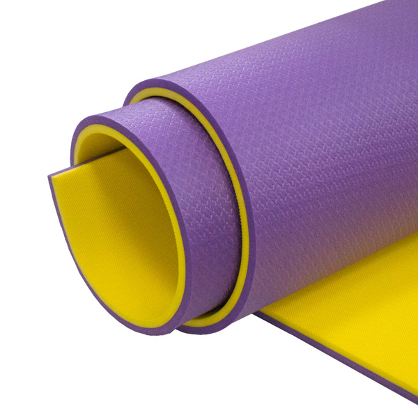 Коврик для фитнеса Camping 16 / ISOLON / 180х60 см. Усиленный, теплый, двухсторонний, комфорт ...