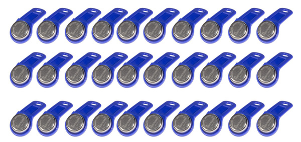 Электронный ключ для домофона RW1990 перезаписываемый (синий) 50 шт, заготовка-таблетка Touch ...