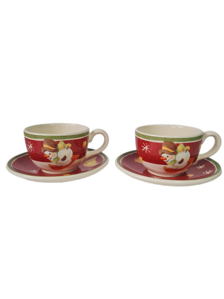 Чайная пара винтажная THUN "Снеговик", керамика, 2 шт., Германия, 1980-90гг. купить по низким ...