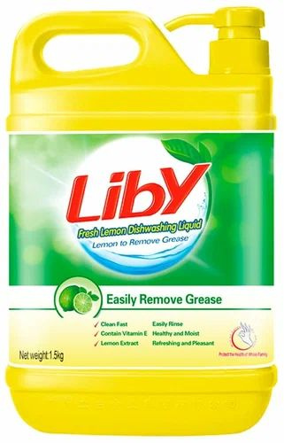 Средство Liby для мытья посуды, овощей и фруктов Лимон 1,5 кг - купить с доставкой по выгодным ...
