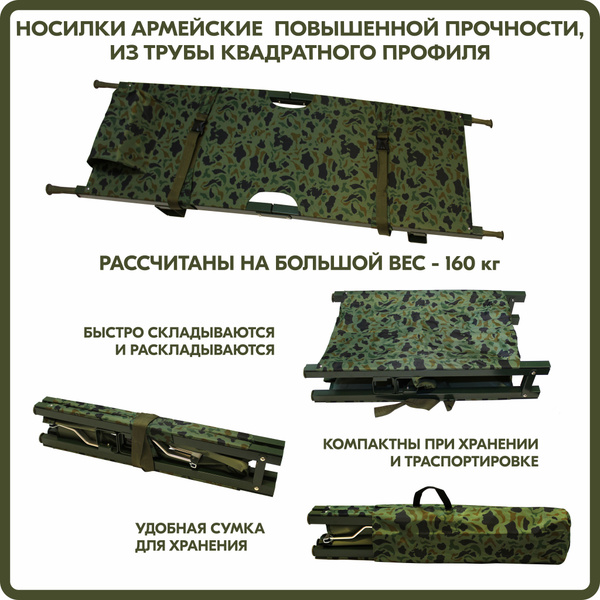 Носилки медицинские мягкие каркасные, поперечно и продольно складные ...