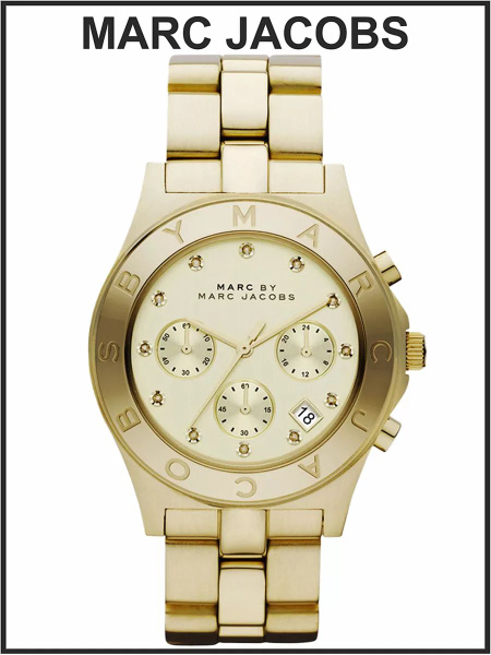 Наручные часы Marc Jacobs женские золотые кварцевые - купить с ...