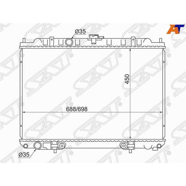 Радиатор охлаждения для Ниссан Х Трейл т30 2000-2007, Nissan X-Trail ...