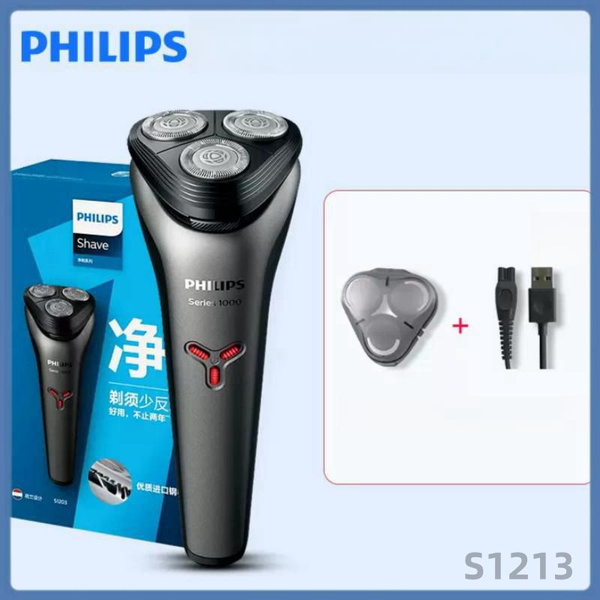 Philips Электробритва S1213/02, черный, серый купить на OZON по низкой цене (1703403462)