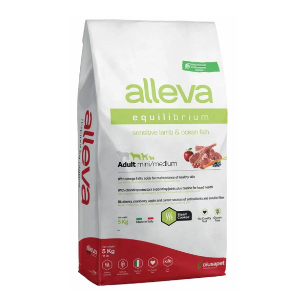 Alleva Equilibrium Sensitive Lamb&Ocean Fish Adult Mini/Medium сухой ...