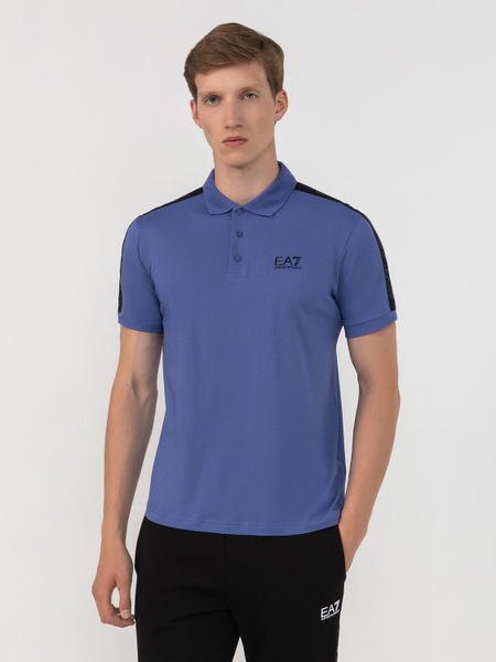 Поло EA7, размер 46, 48, цвет синий, хлопок 100% - купить по выгодной цене в интернет-магазине ...