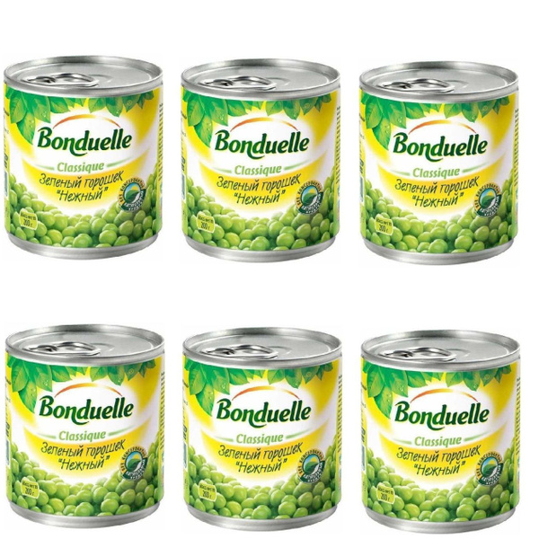 Bonduelle Горошек "Нежный" Жестяная банка, 212 мл, 6 шт купить на OZON по низкой цене (1601166458)