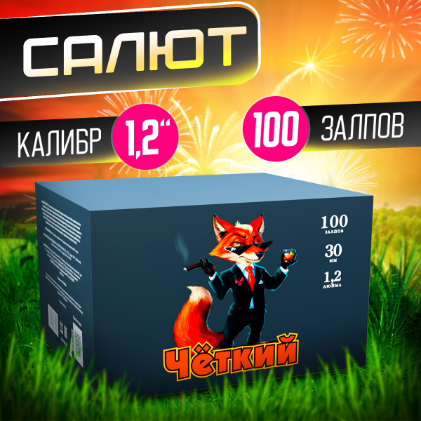 Фейерверк Четкий (Модульный), Батарея салютов 100 залпов, Крупный ...
