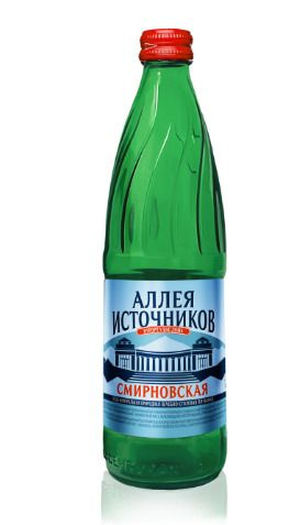 Вода питьевая минеральная Аллея Источников "Смирновкася", 12 шт по 0,5л ...