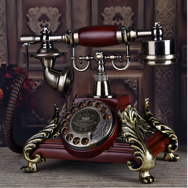 Винтажный мобильный телефон ручной работы с колесом рулетки, материал ...