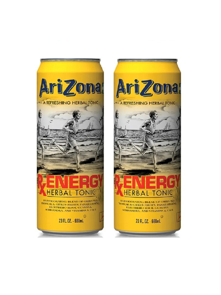Напиток энергетический AriZona Rx Energy Herbal Tonic газированный, 650 ...