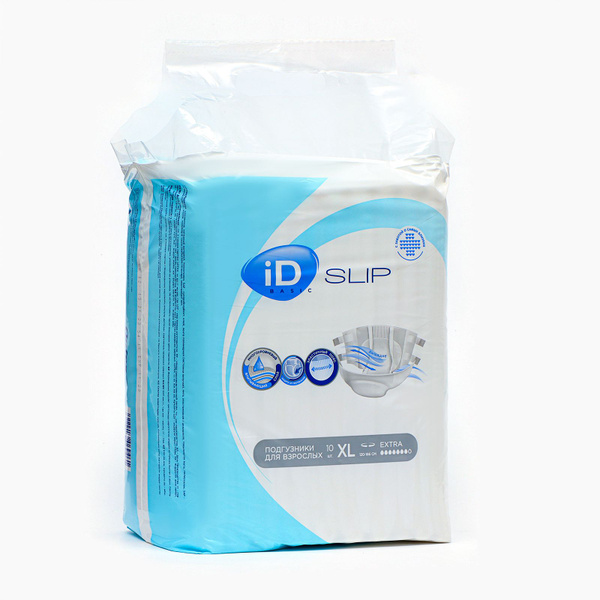 iD Подгузники для взрослых Slip Basic XL (120-166 см) 10 шт - купить с ...