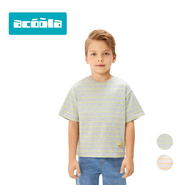 Футболка Acoola, размер 104, цвет серый, хлопок 92%;полиэстер 8% - купить по выгодной цене в ...