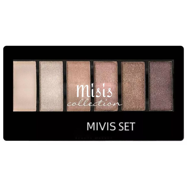 Mivis ,Тени для век Mivis , оттенок 555 Сияющая бабочка (4x1.5g ...