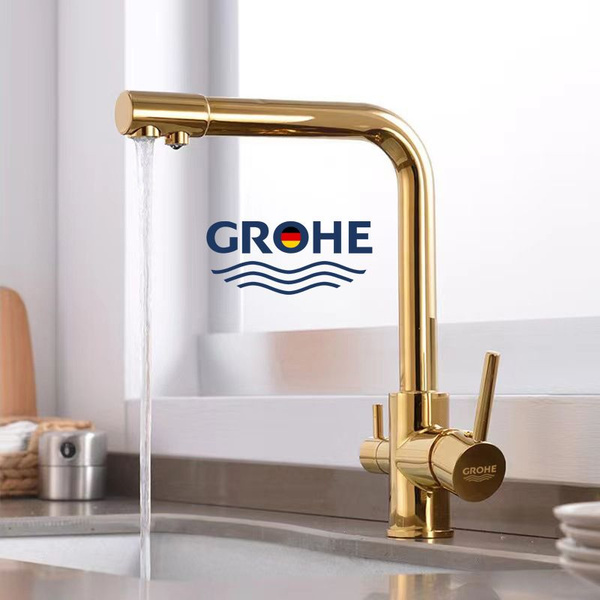 Кухонный смеситель GROHE для горячей и холодной воды с краном для ...