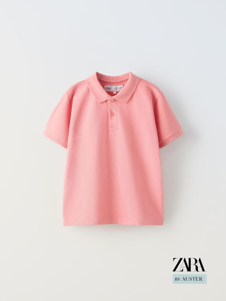 Поло Zara, размер 130, цвет коралловый, 100% хлопок - купить по выгодной цене в интернет ...