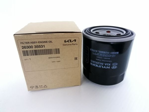 Фильтр масляный КОРЕЯ Hyundai Kia 2630035531 Рио,Солярис,Оптима,Сид ...