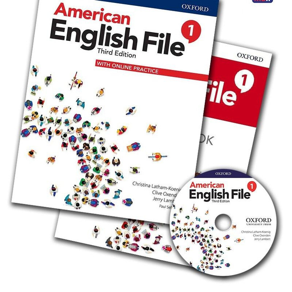 American English File 1 Third Edition (Student's book + Workbook + диск) 3rd edition - купить с ...