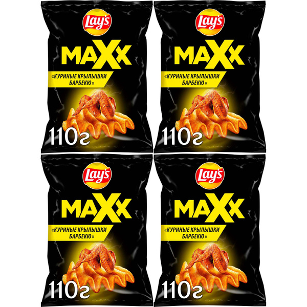 Чипсы картофельные Lay's Maxx куриные крылышки барбекю 110 г, набор: 4 штуки купить на OZON по ...