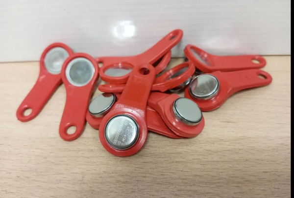 100шт. Красные электронные ключи TM (Touch Memory) RW-1990/DS 1990A Перезаписываемые - купить по ...