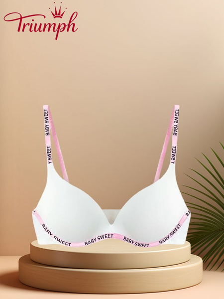 Бюстгальтер Женский TRIUMPH бралетт, размер 70A белый Микрополиэстер, Эластан Офисный/школьный ...