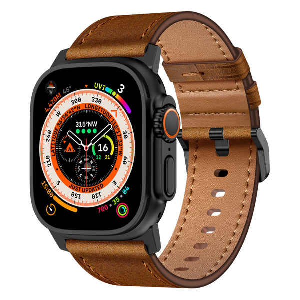 Кожаный ремешок, подходит для Apple iWatch 1-9 SE Ultra2/Ultra 49MM, 42 ...
