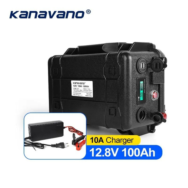 Kanavano Аккумуляторная батарейка, 12 В, 100000 мАч, 1 шт - купить с ...