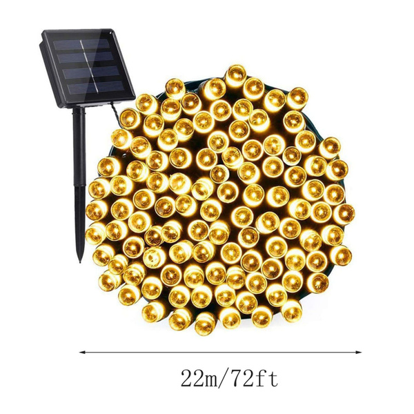 Гирлянда на солнечных батареях уличная 200 ламп 22 м Светодиодная уличная нить роса купить C