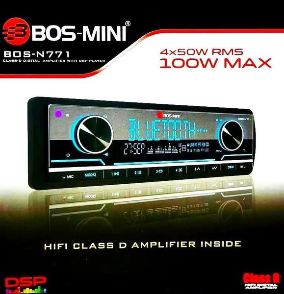 BOS-MINI Автомагнитола, диагональ: 0.86", 1 DIN, 0ГБ/0ГБ купить на OZON по низкой цене (2134345282)